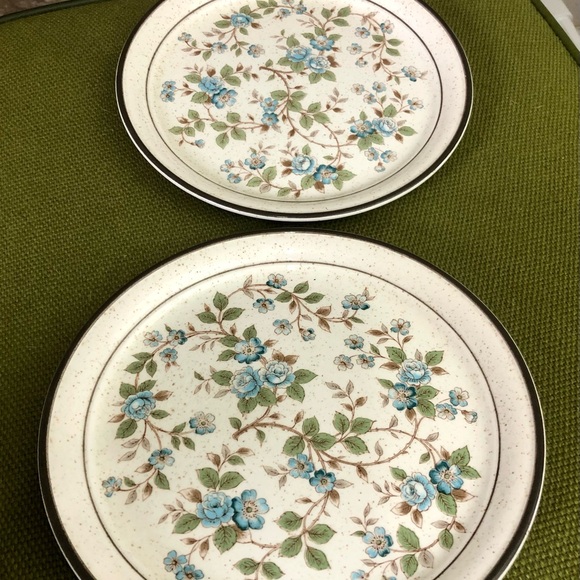 Dining | Vintage Arklow Honey Stoneware Avonmore Blue Rose Floral Salad ...